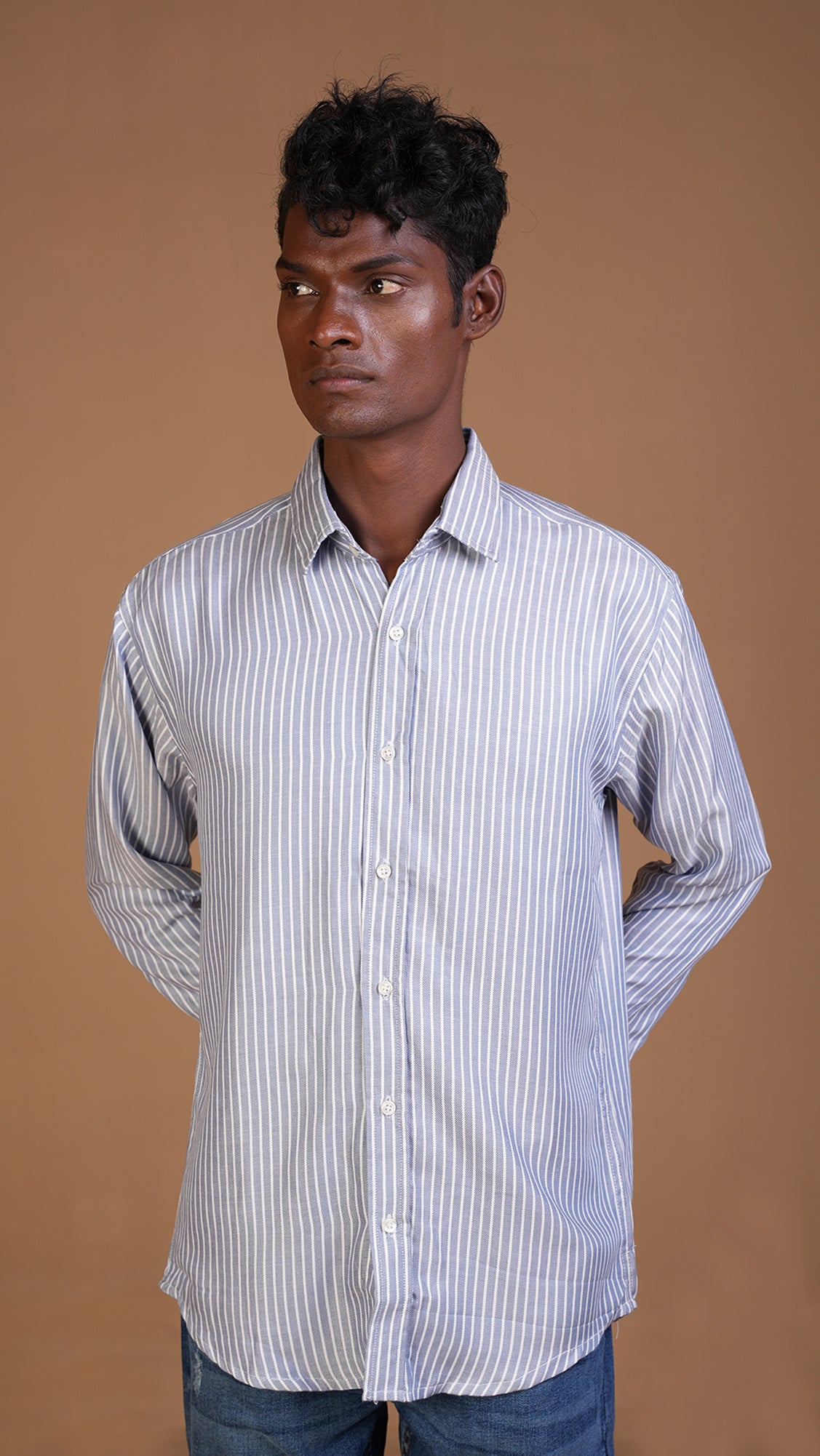 DEFINITE LIGHT BLUE LINING SHIRT – [OVERTOP]